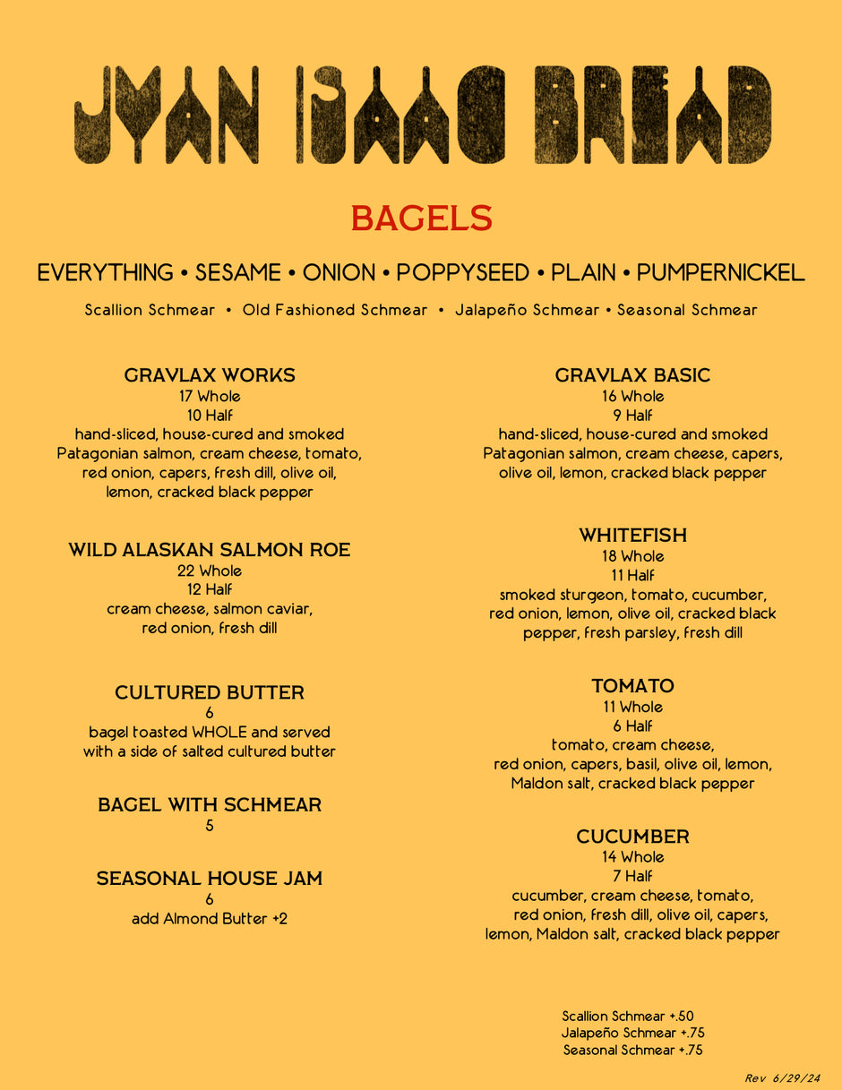 Products – Jyan Isaac Bread