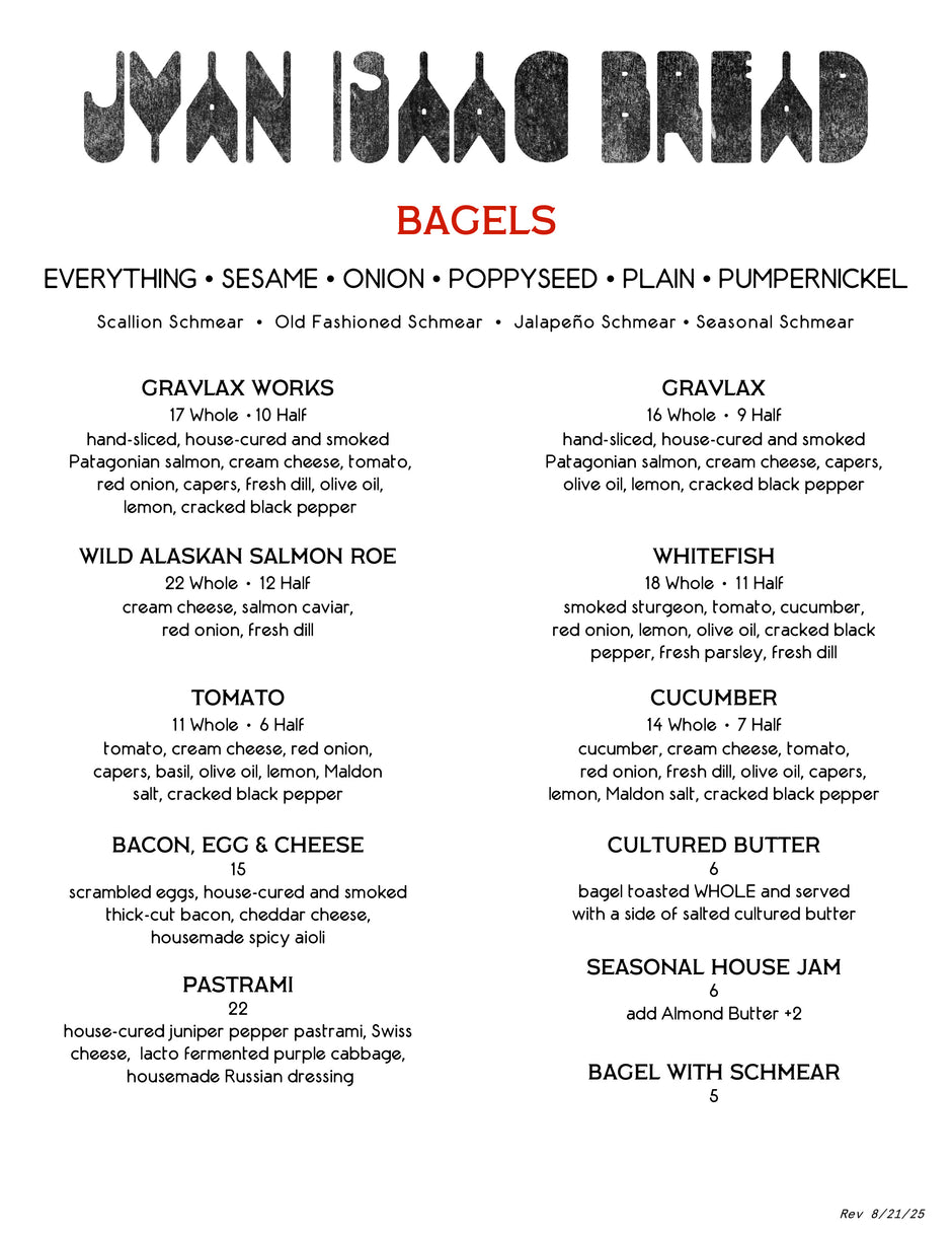 Products – Jyan Isaac Bread