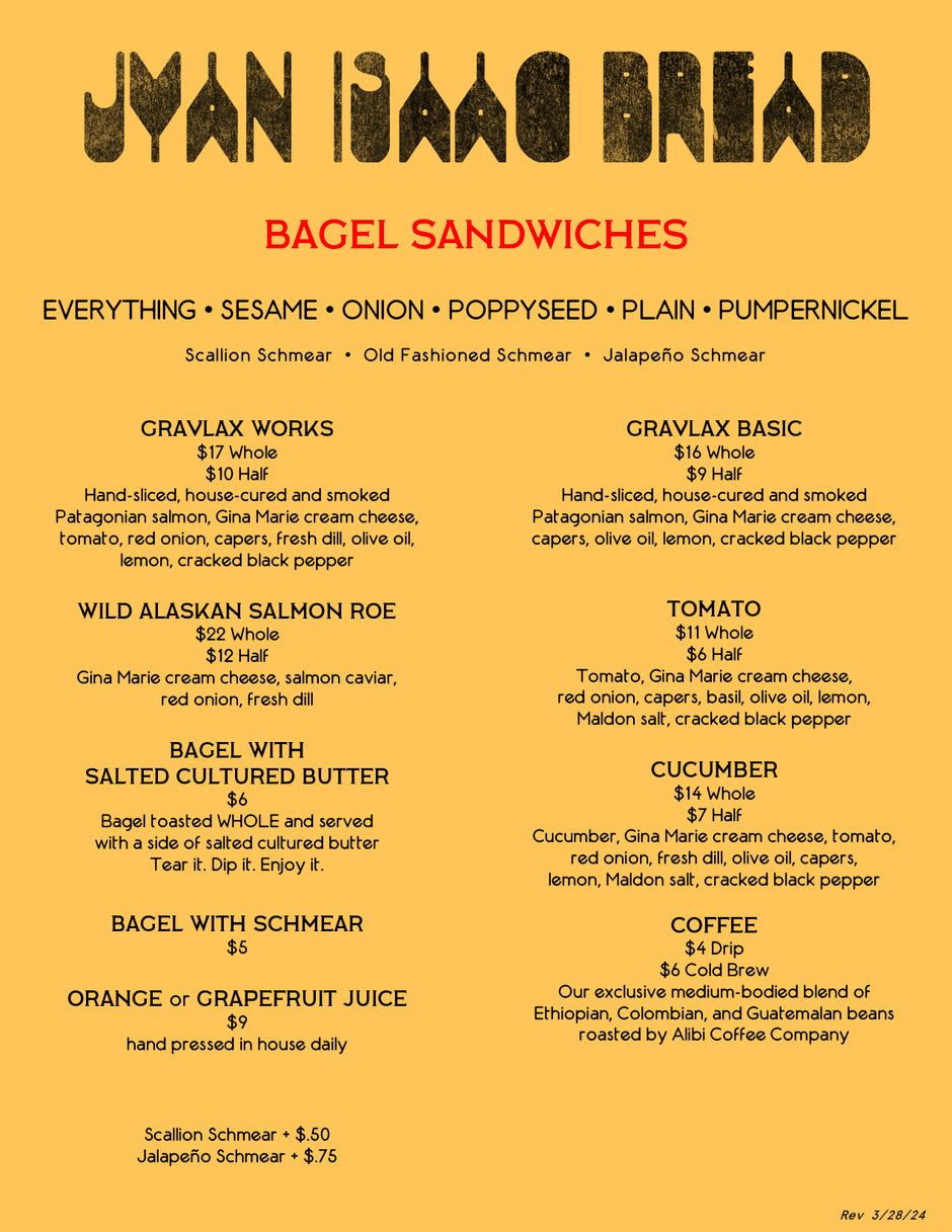 Products – Jyan Isaac Bread